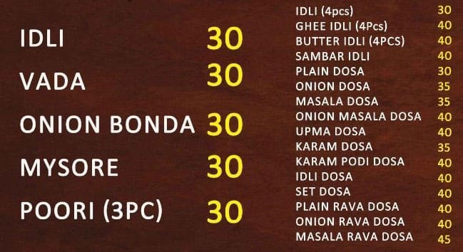 Menu of Namaste Food Lounge, Madhapur, Hyderabad