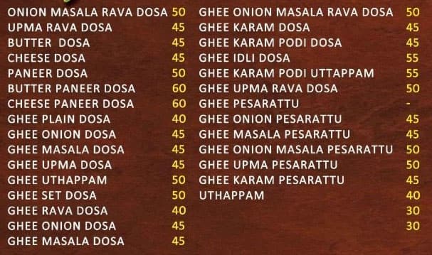 Menu at Namaste Food Lounge, Hyderabad