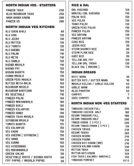 Menu of Mini Punjab Grill Xpress, Ghatkopar East, Mumbai