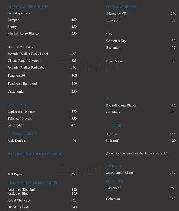 Neptune The Bar - Fortune Park Panchwati Menu - Zomato