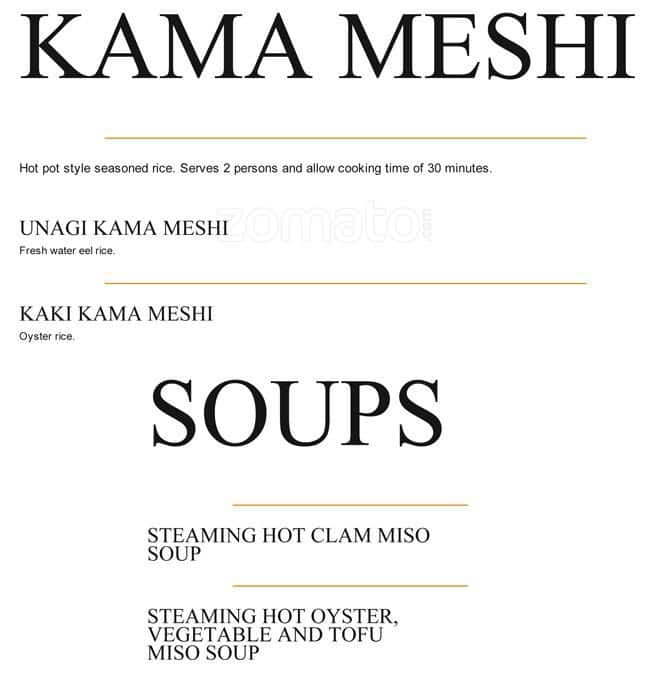 Menu at Maneki Restaurant, Seattle