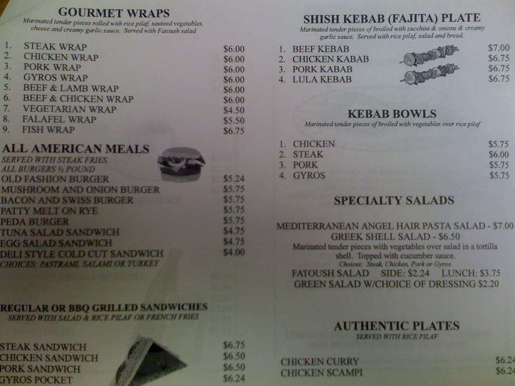 Menu At Churrasco Grill Restaurant Fresno