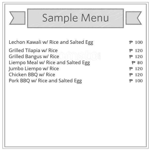 Menu at Mamay's Ihaw Ihaw, Quezon City