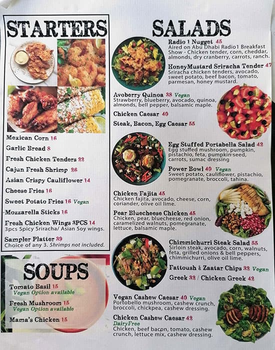 Menu of Rolls N Rice, Al Nahyan, Abu Dhabi