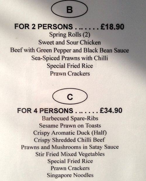 Menu at Silks Fusion Cuisine fast food, London, 189 Waterloo Rd