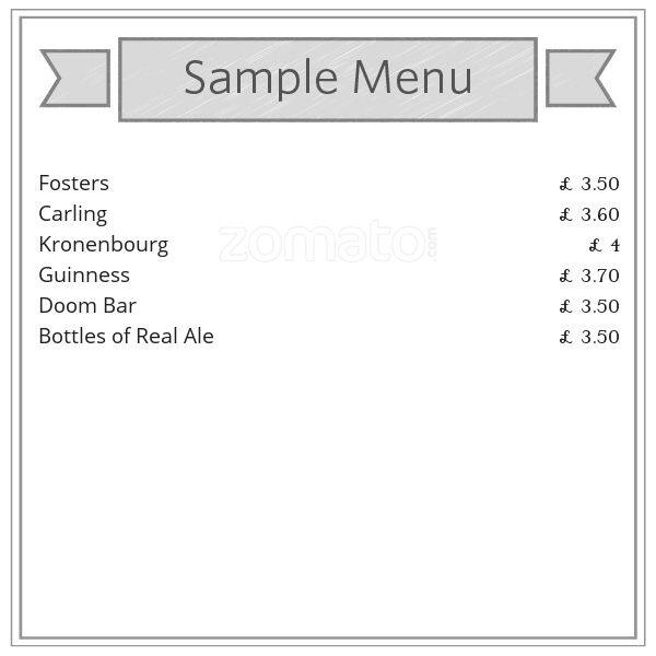 Menu at The Man of Kent pub & bar, London, 4 Nunhead Grn