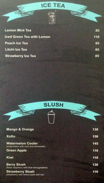 Menu at Blue Spot Cafe, Ahmedabad, 1&2