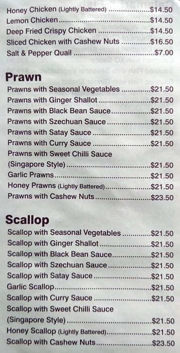 Menu at Favourite Kitchen restaurant, Wantirna