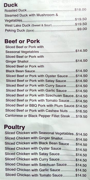 Menu at Favourite Kitchen restaurant, Wantirna