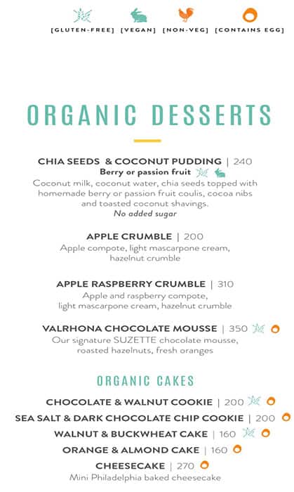 Menu at Kitchen Garden By Suzette, Mumbai, Lobby