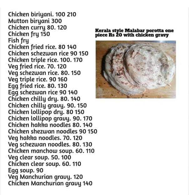 Menu of Willy's kitchen, Dahisar East, Mumbai