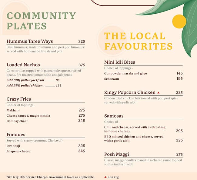 Menu of Communion Cafe, CBD-Belapur, Navi Mumbai