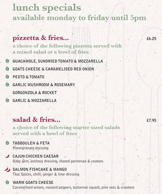 Menu at Red Peppers restaurant, Teddington, 53 Broad St