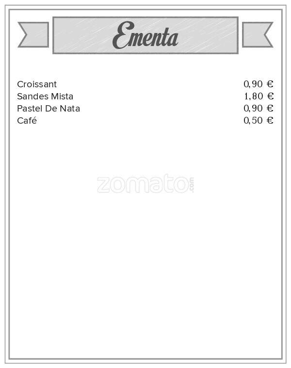 Menu em Fonte do Poeta café, Lisboa
