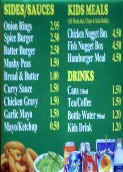 Menu at Food Hall restaurant, Dublin, 1