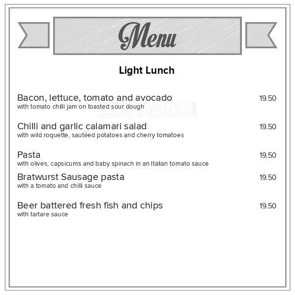 Menu at Roquette restaurant, Whakatane