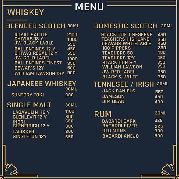 Menu of Jonathan's Kitchen, Financial District, Hyderabad