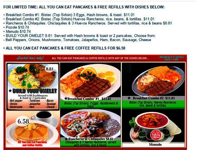 Menu at El Rinconsito Burien restaurant, Burien