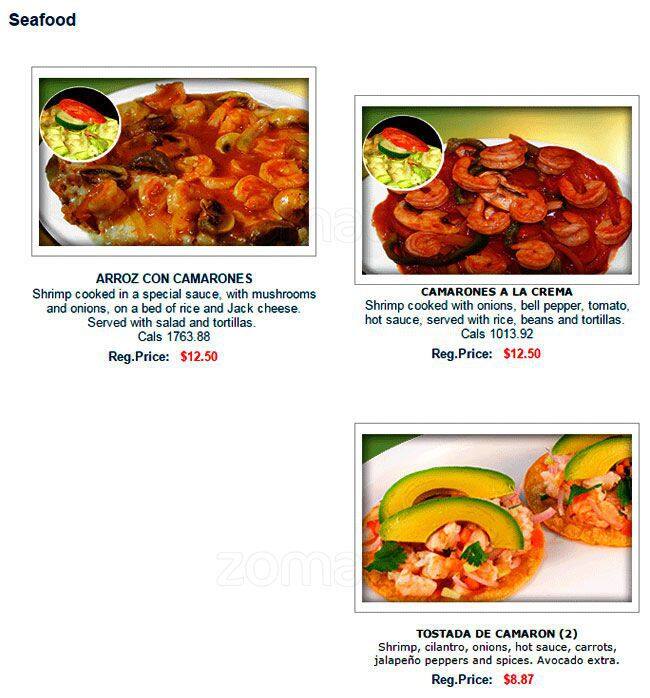 Menu at El Rinconsito Burien restaurant, Burien
