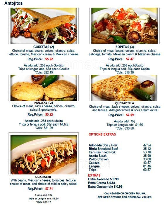 Menu at El Rinconsito Burien restaurant, Burien
