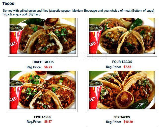 Menu at El Rinconsito Burien restaurant, Burien