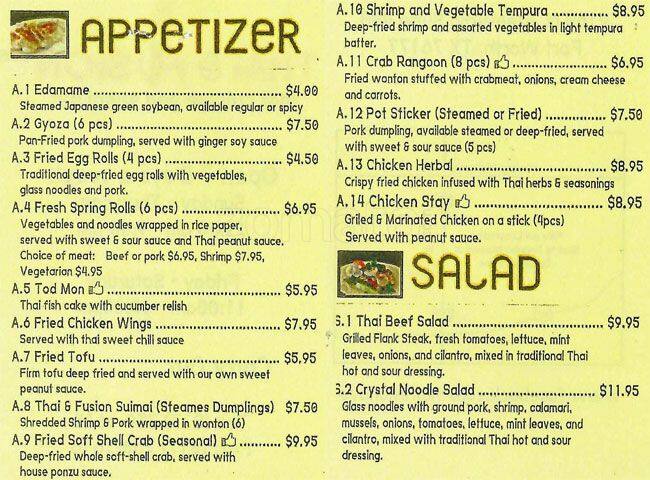 Thai & Fusion Ave Menu, Menu for Thai & Fusion Ave, Watagua, Fort Worth ...