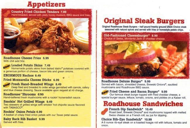 Menu at Logan's Roadhouse BBQ, Kannapolis, Wonder Drive Northeast