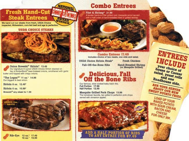 Menu at Logan's Roadhouse BBQ, Kannapolis, Wonder Drive Northeast