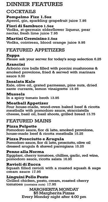 Menu at IL FORNELLO, Ajax restaurant, Ajax, 95 Kingston Rd E