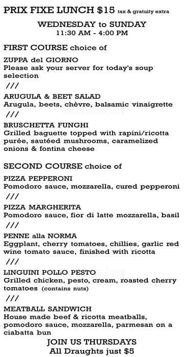 Menu at IL FORNELLO, Ajax restaurant, Ajax, 95 Kingston Rd E