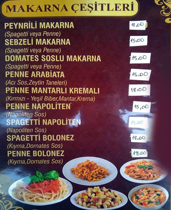 Menu at Tarihi Lokum Cafe, Istanbul, Mareşal Fevzi Çakmak 1. Sk. No:37