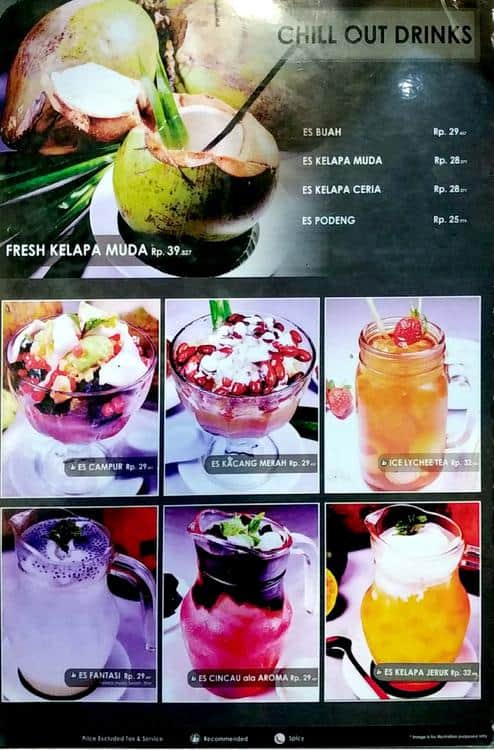 Menu at Aroma Batavia Cafe & Resto, Central Jakarta