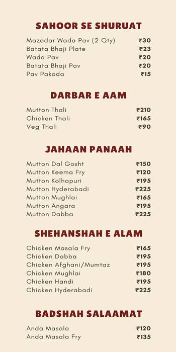 Menu of Foodphonso Biryaniraaja, Mira Road, Mumbai