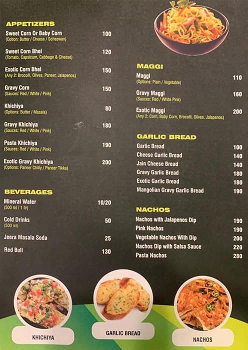 Menu of WTC Pasta, Vile Parle West, Mumbai