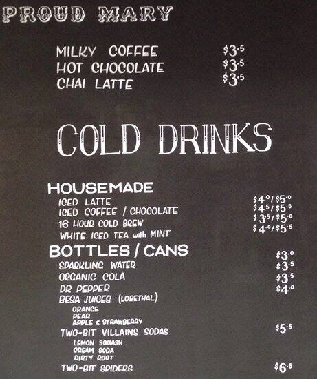 Menu at Please Say Please cafe, Adelaide