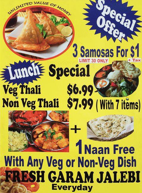 Menu at Bharat Sweets & Restaurant, Surrey