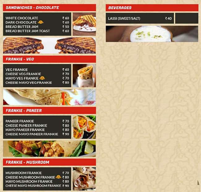 Menu of House Of Paratha, Sholinganallur, Chennai