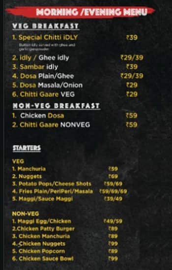 Menu of AM PM Kitchen Cafe, Kukatpally, Hyderabad