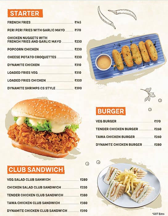 Menu of Club Sulaimani, Edappally, Kochi