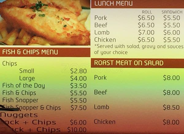 Menu at English Roast restaurant, Auckland, 652 Great South Rd