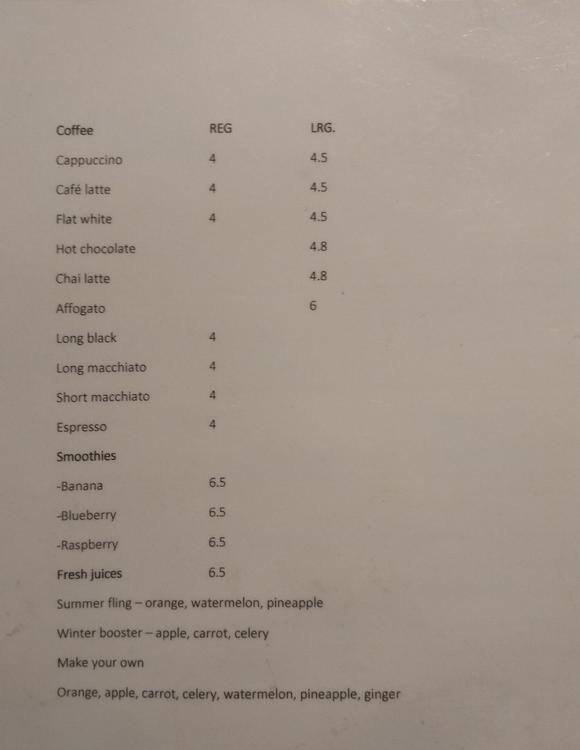 Menu at Kew Nursery & Cafe (Now Olive Tree & The Wheelbarrow Nursery ...