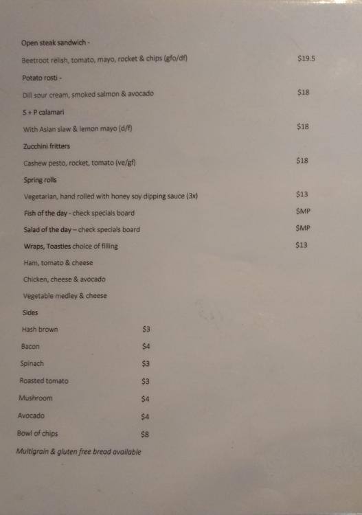 Menu at Kew Nursery & Cafe (Now Olive Tree & The Wheelbarrow Nursery & Jonathon's Cafe), Kew