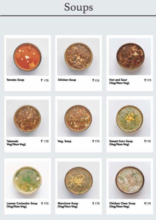 Menu of Sandoz, Nehru Place, New Delhi