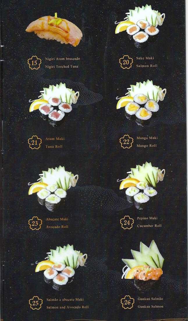 Menu em Kibo Sushi Lisboa restaurante, Lisboa