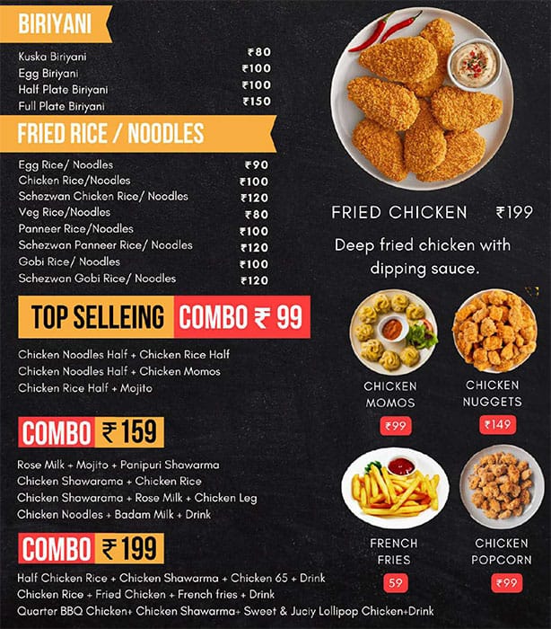 Menu of BBQ Mafia, Pallavaram, Chennai