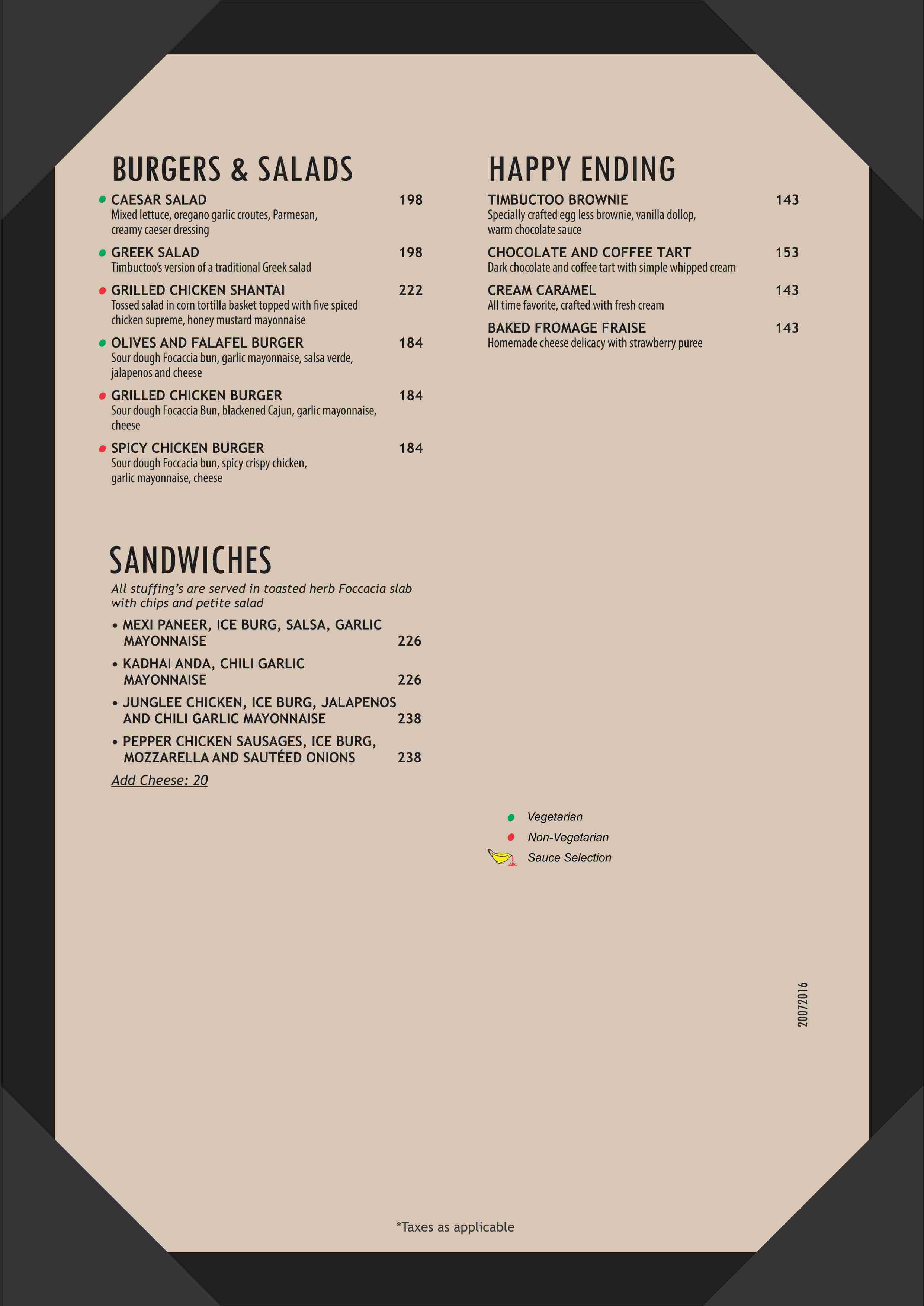 Timbuctoo Menu, Menu for Timbuctoo, Vikhroli, Mumbai - Zomato