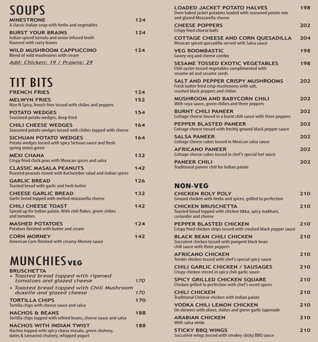 Timbuctoo Menu, Menu for Timbuctoo, Vikhroli, Mumbai - Zomato