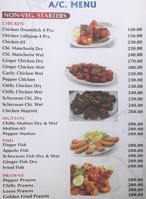 Menu at New Sagar Restaurant & Bakers, Hyderabad, #32-16 Main Road ...