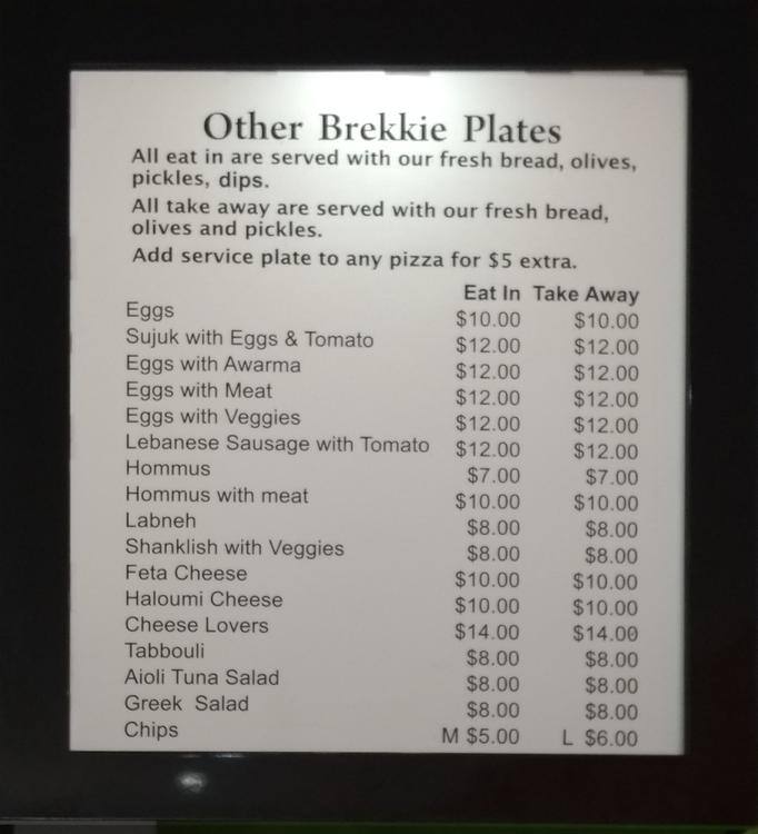 Menu at I Love Manoush Lidcombe fast food, Lidcombe, 2/42-44 Railway St