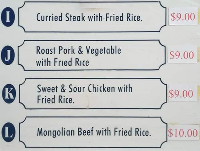 Menu at Diamond Chinese Restaurant, Heidelberg